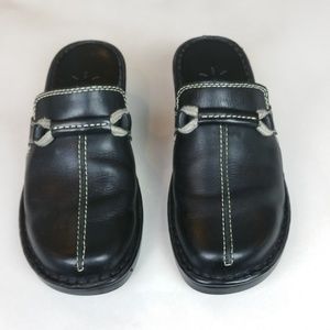 Studio Works | Shoes | Studio Works Jessie Black Leather Mules Clogs 6 ...